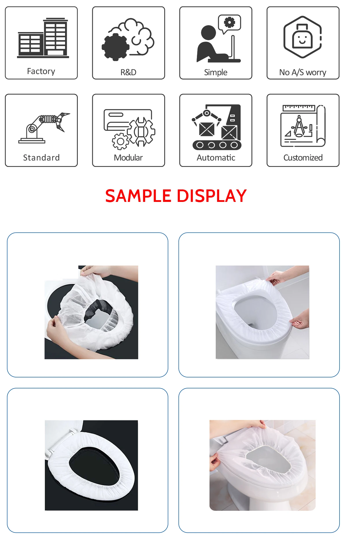 Fully Automatic Toilet Cover Machine Toilet Seat Elastic Cover Making ...