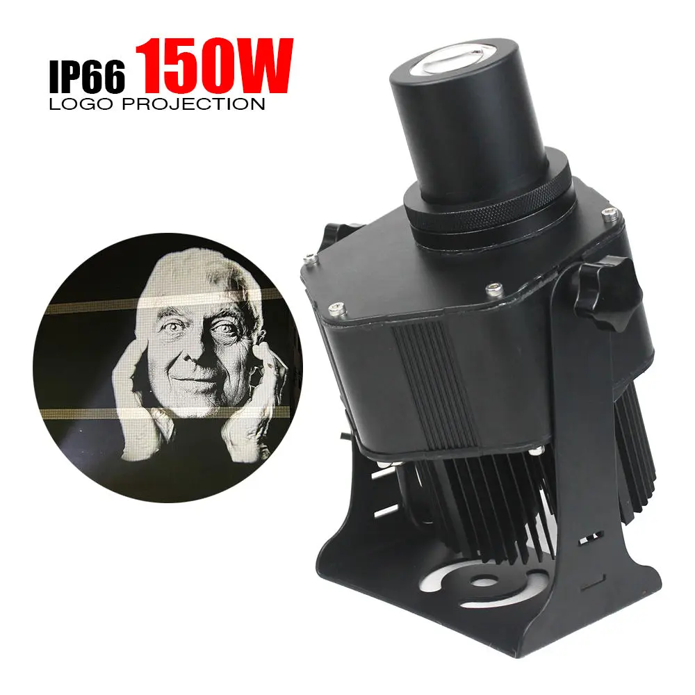 150w Waterproof Outdoor Led Gobo Projector Warning Line Logo Projection ...