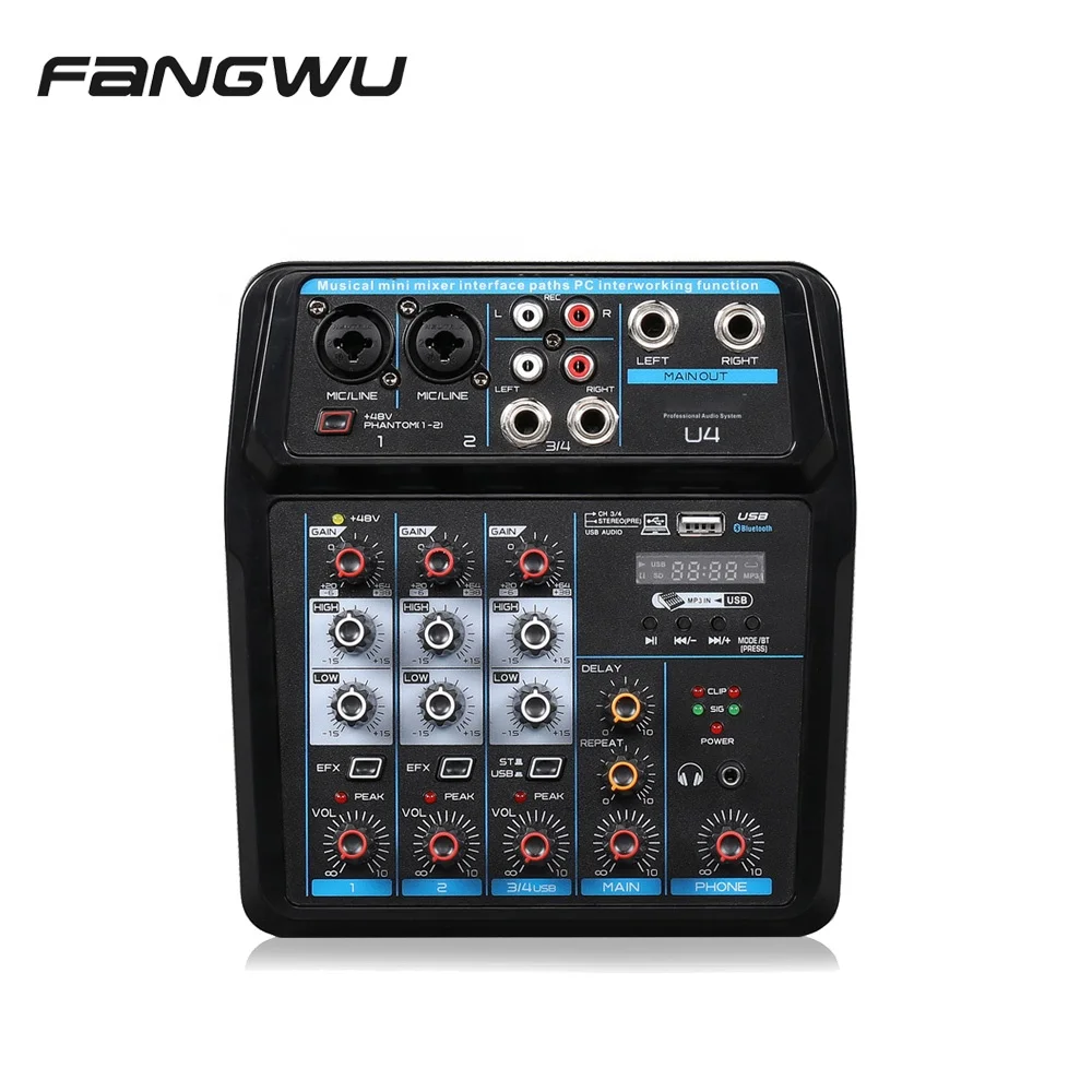Mini Usb Digital Audio Mixer Console Controller With Reverberation 4 ...
