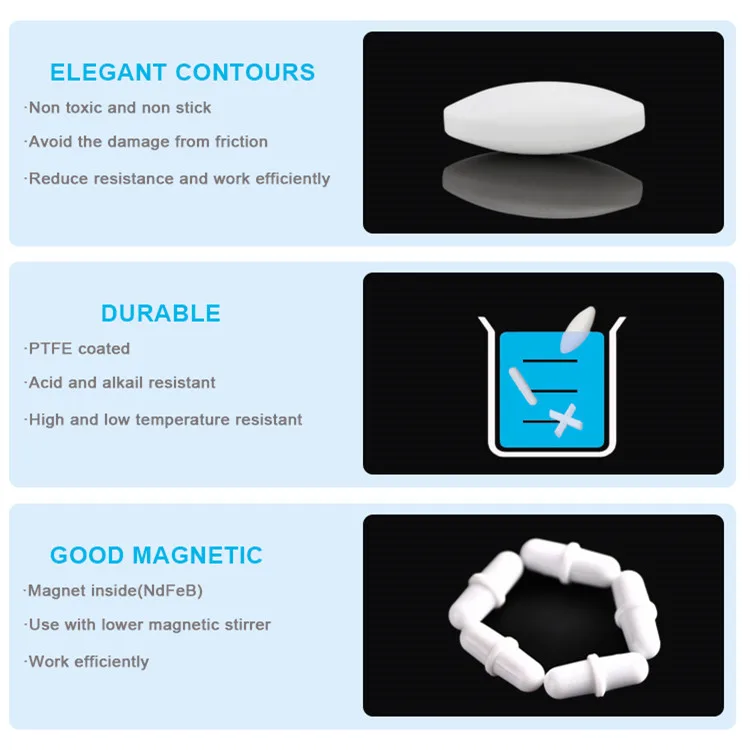HAIJU LAB Magnetic Stirring Bars - High Temperature PTFE