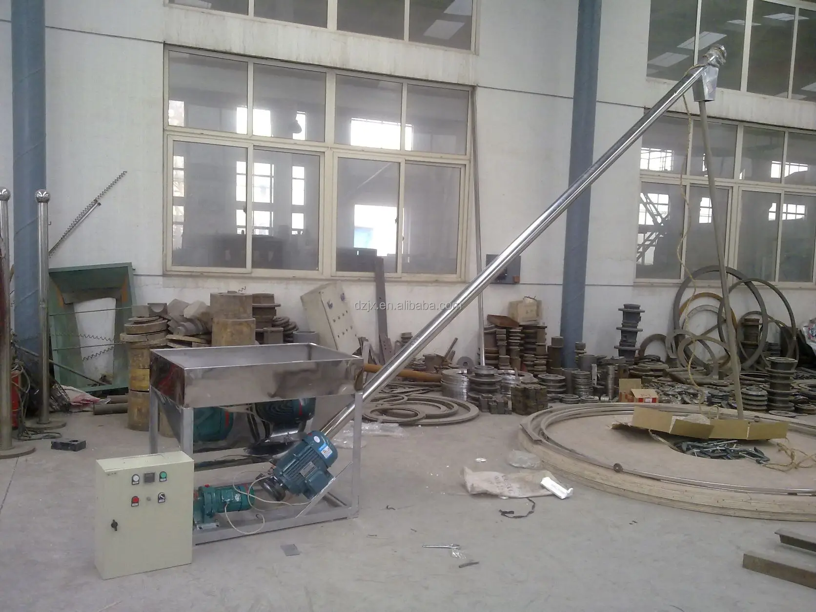 DZJX Powder Flex Screw Auger Conveyor, Hopper Flexible Auger Conveyor ...