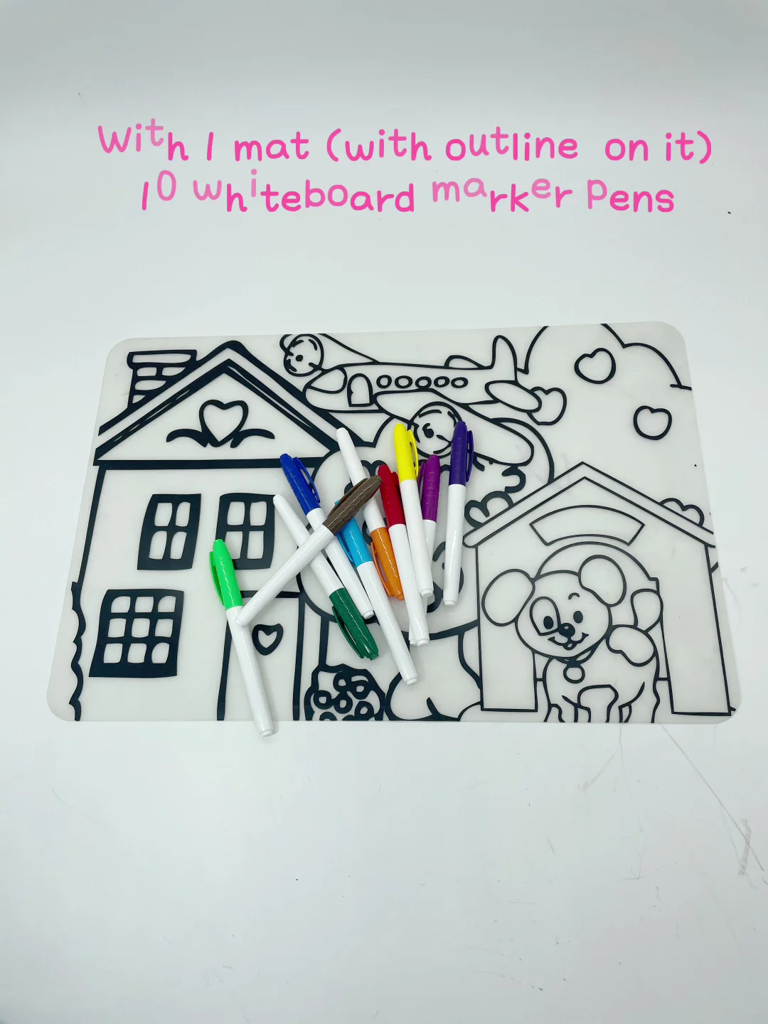 Custom Printing Kids Doodle Coloring Drawing Table Mat Placemat Baby ...