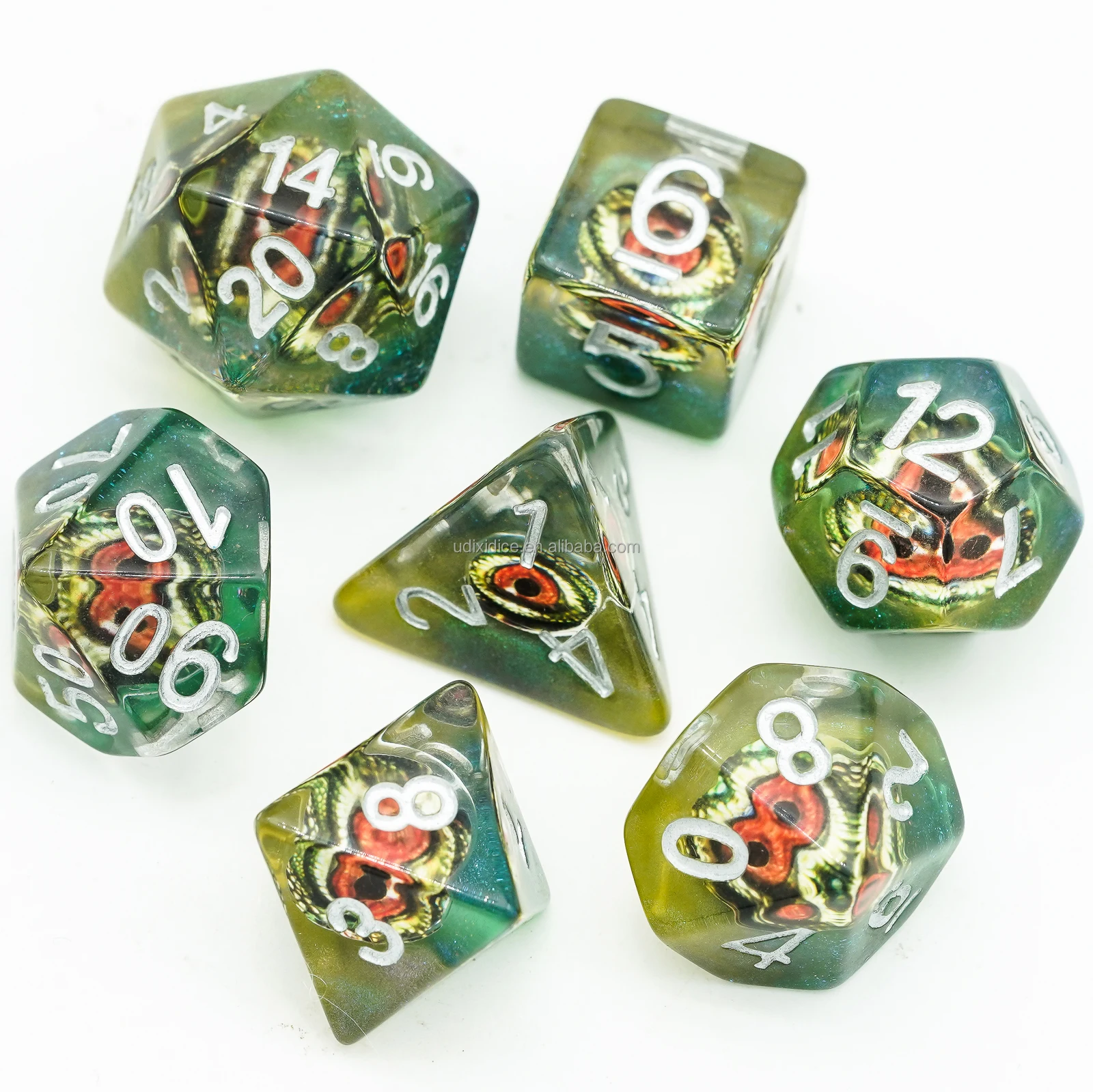 Udixi Plastic Rpg Polyhedral Dungeons And Dragons D&d Resin Custom Logo ...