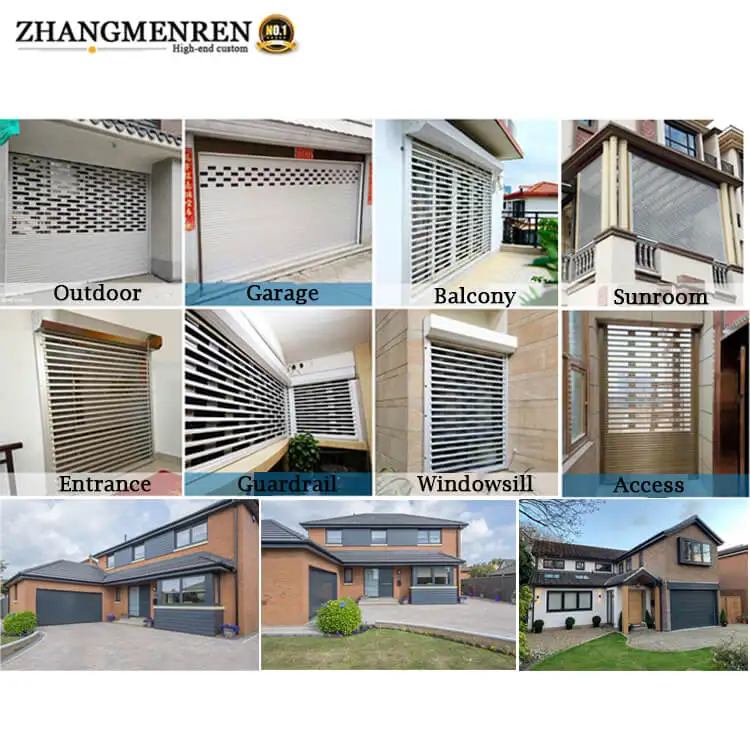Euro-Style Custom-Made Aluminum Garage Door for Villas Foldable and ...