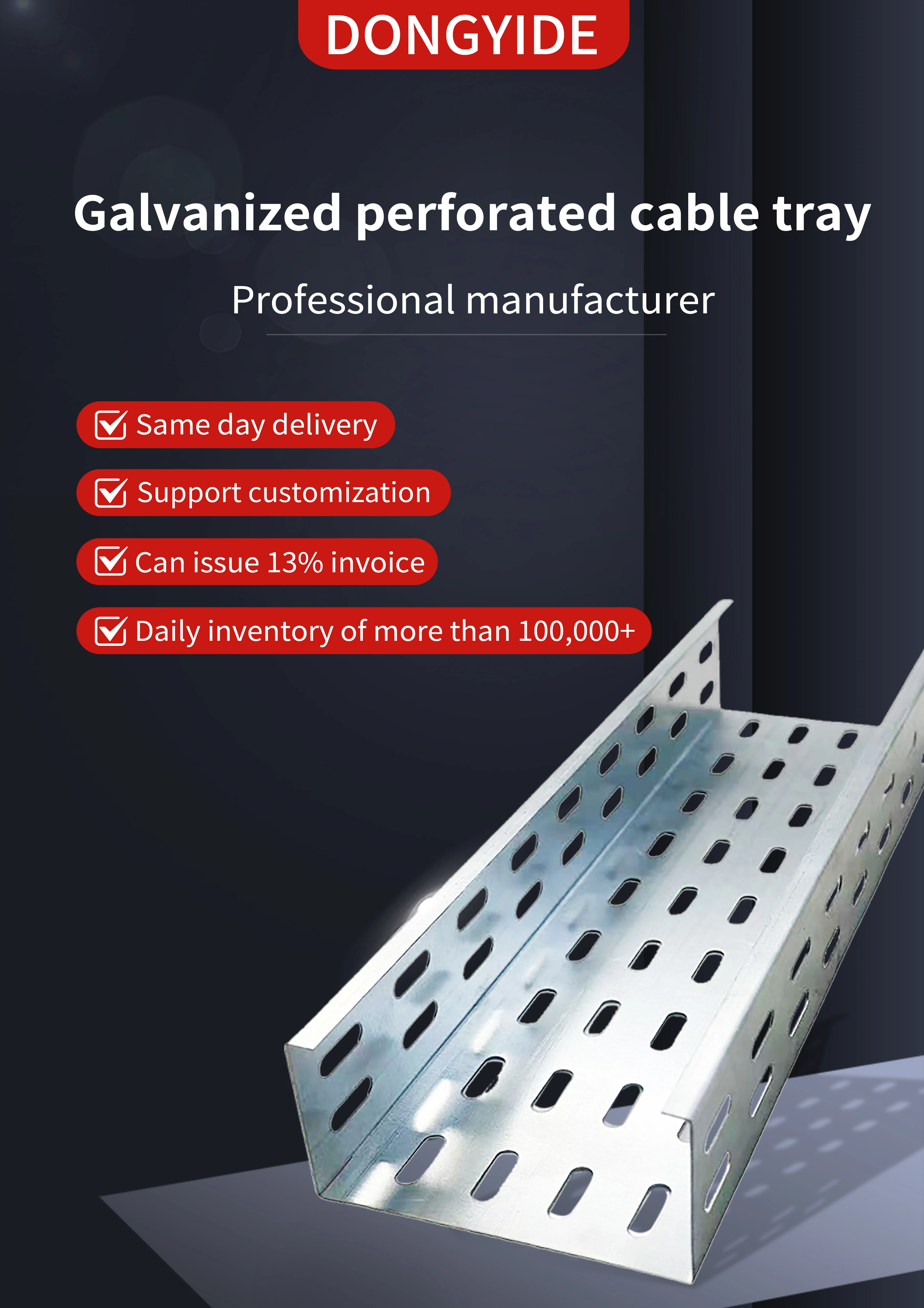 Cable Tray Trunking Professional Supporting System Perforated ...
