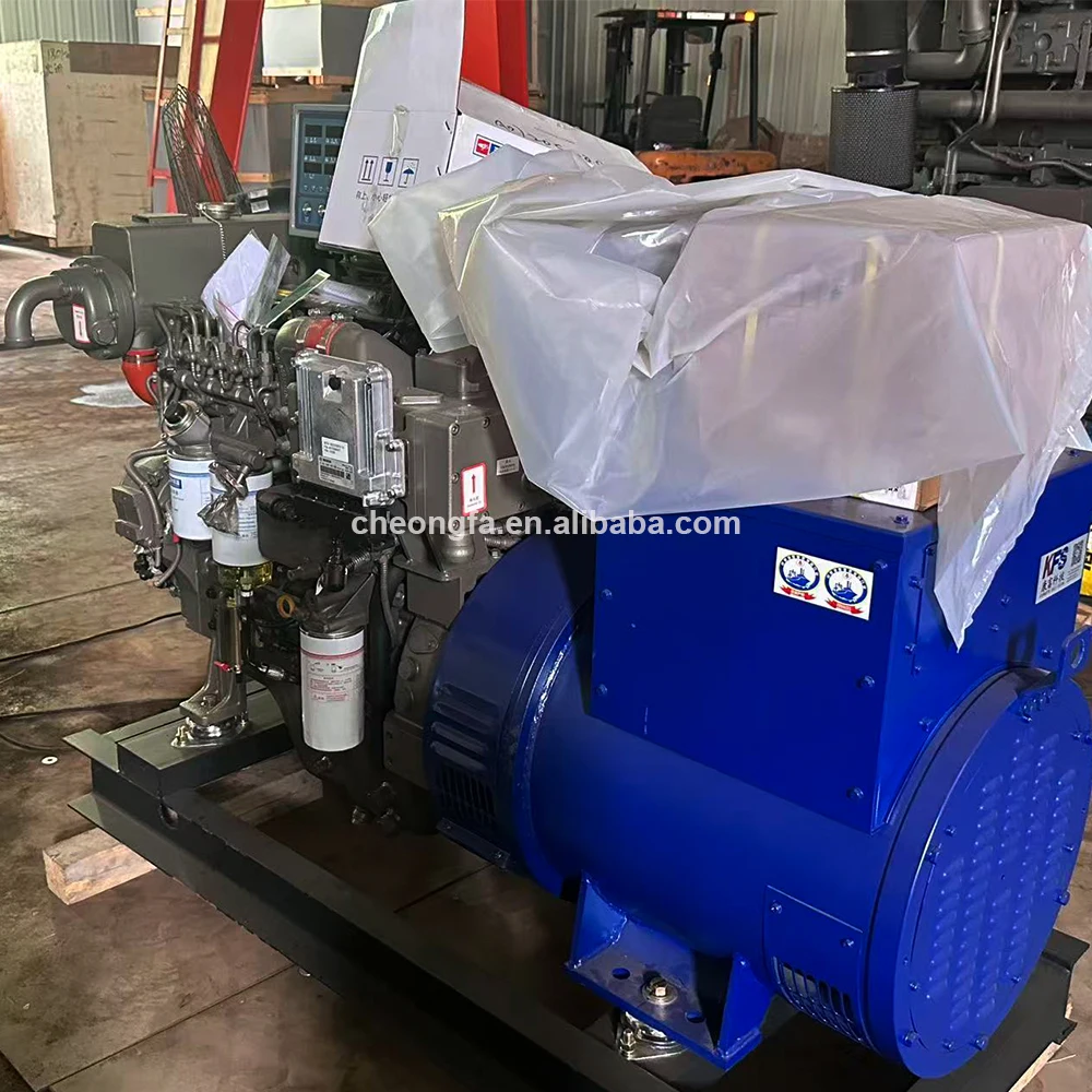 Offshore Diesel Generator Set 75kw 1500rpm Open Frame Marine Diesel ...
