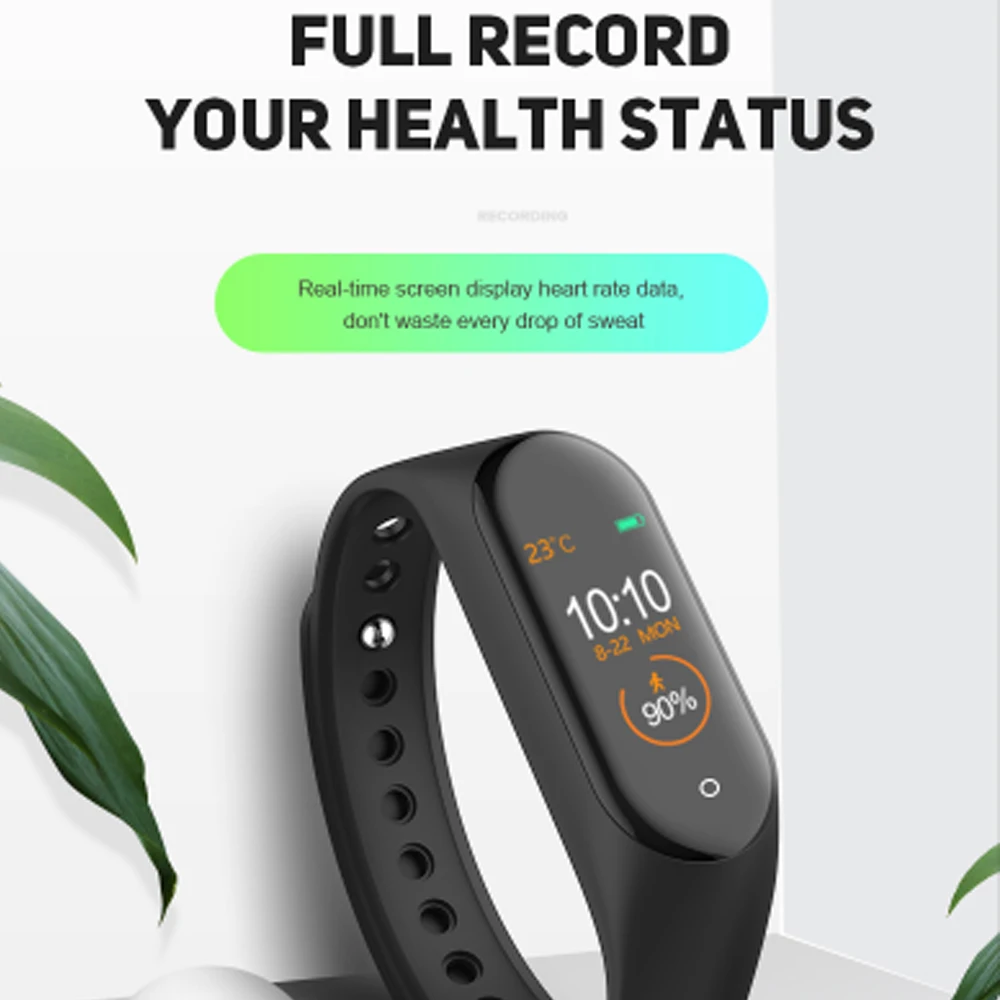 M4 Smart Sport Bracelet Mp3 Playback Smart Watch Pressure Sms Card ...