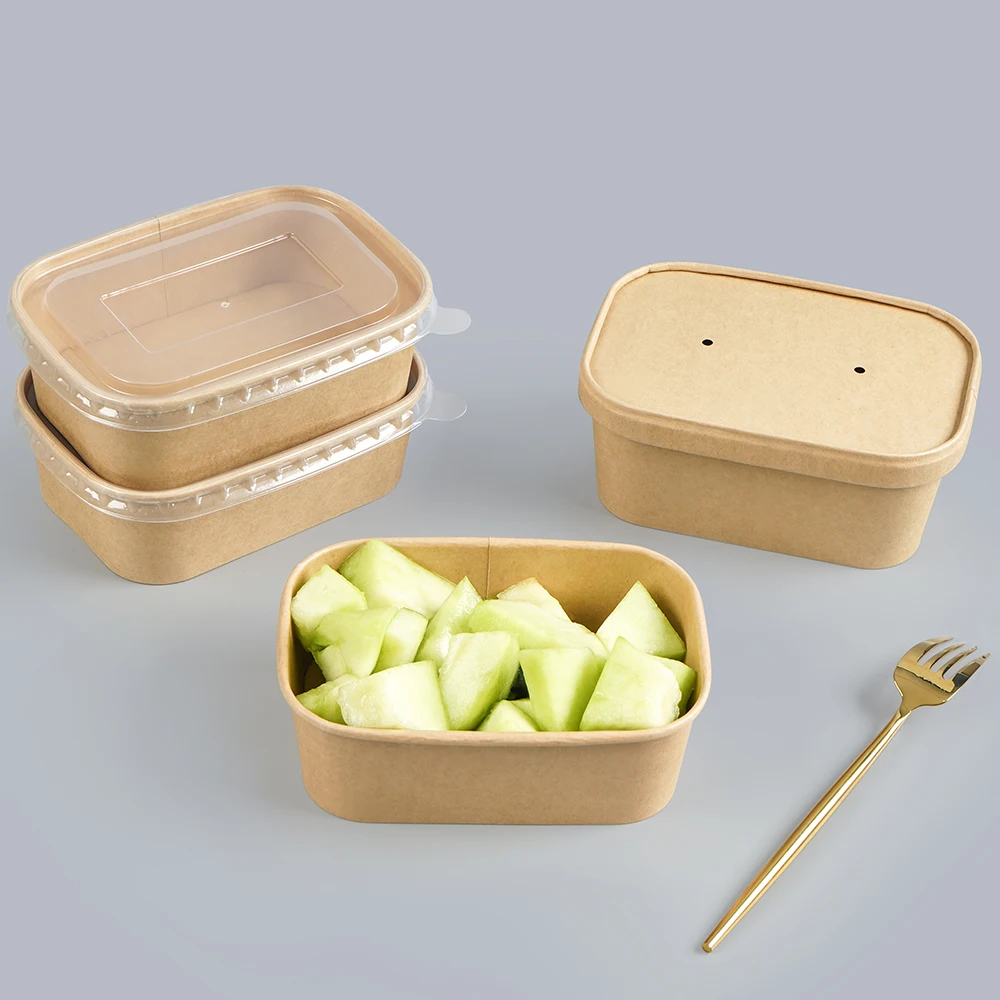 Customize logo Printing Disposable White Paper Food Container ...