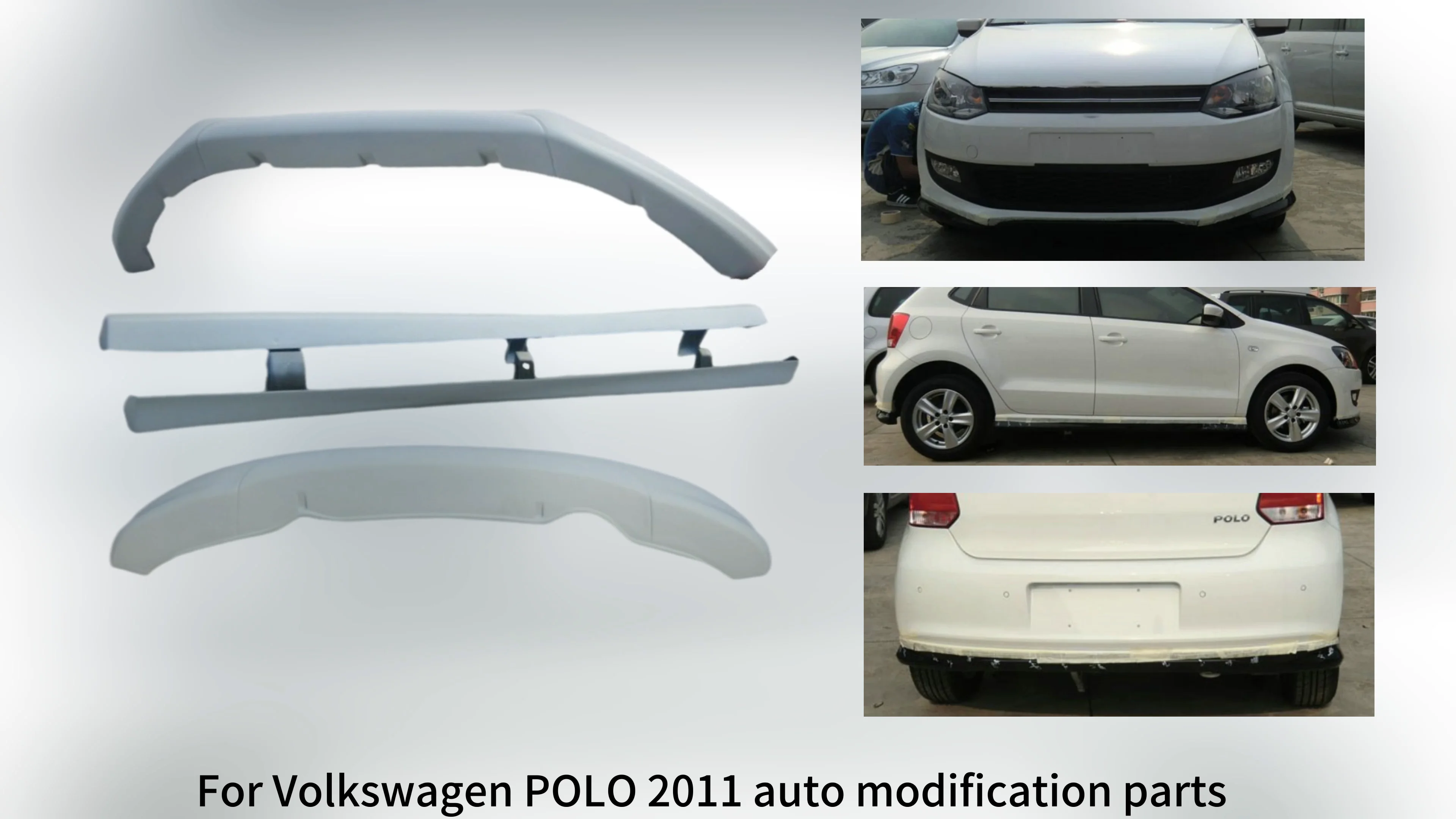 Auto Body Systems Wide Body Kit Pp Car Rear Diffuser Lip Bumper Part ...