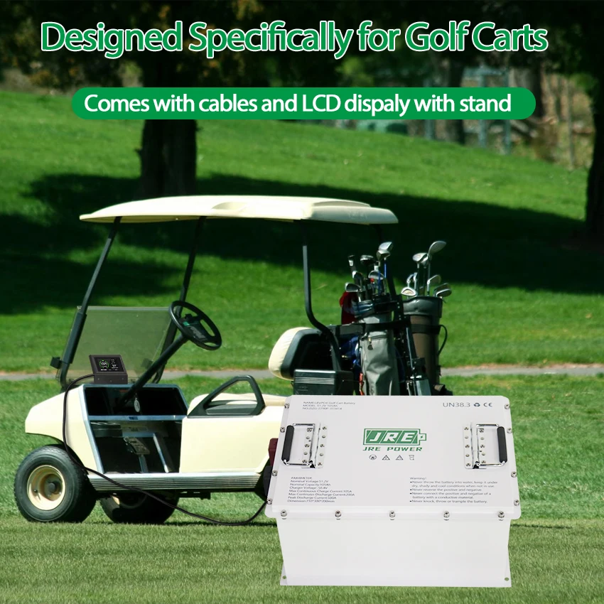 48v 150Ah 7680Wh Club Cart Deep Cycle Lifepo4 51.2v 48 Volts Low Speed ...