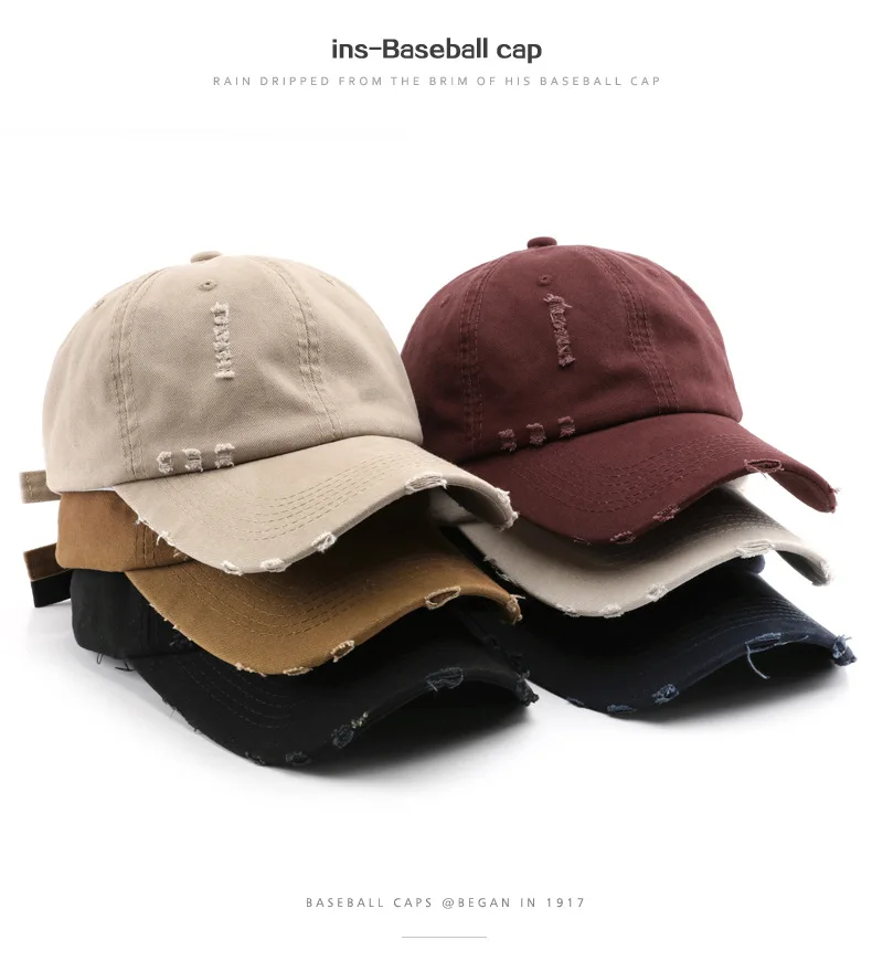 Custom Logo Retro Distressed 6 Panel Sports Cap Baseball Hats For Men ...