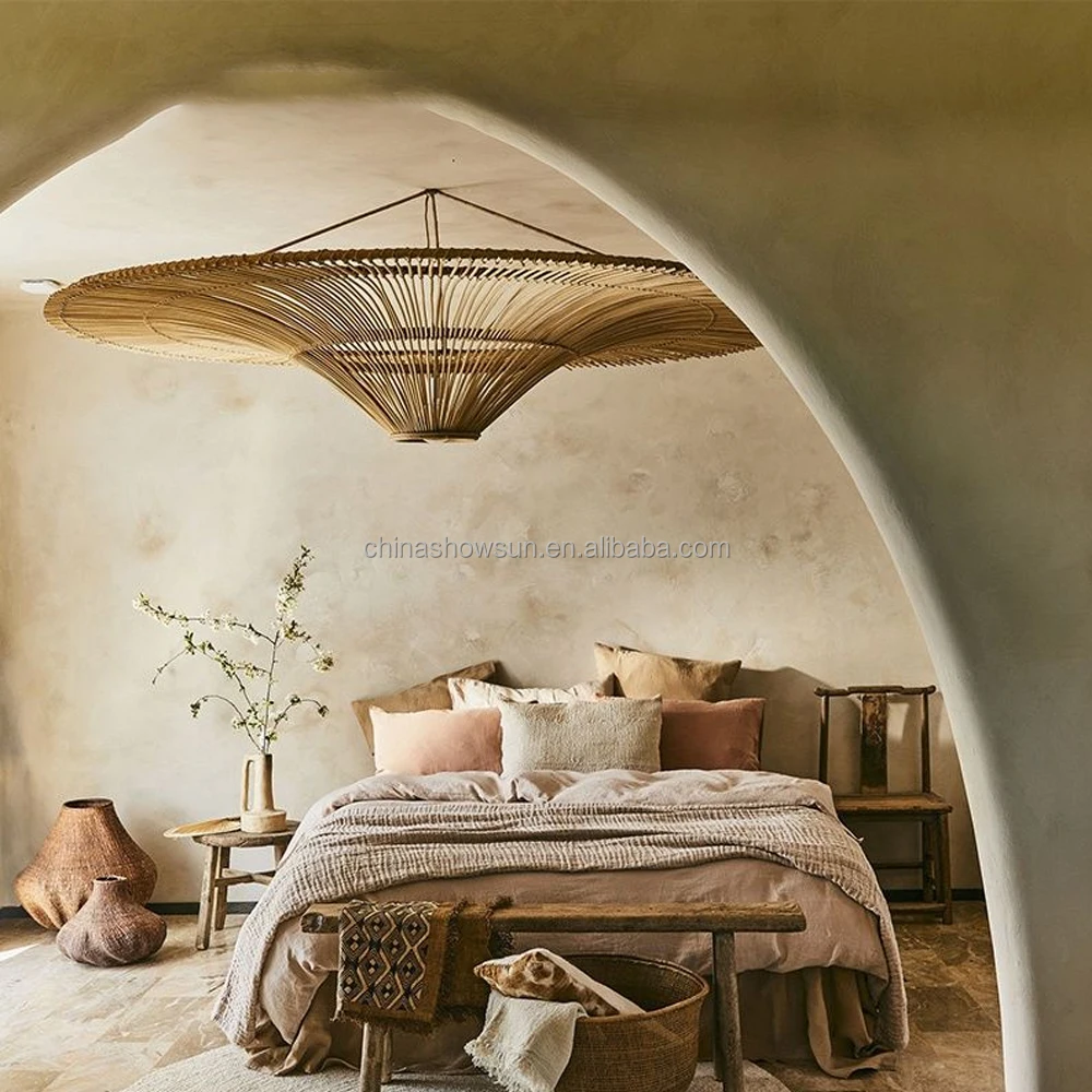 Large Modern Rattan Pendant Light Ceiling Lampshade 100cm Oversized ...