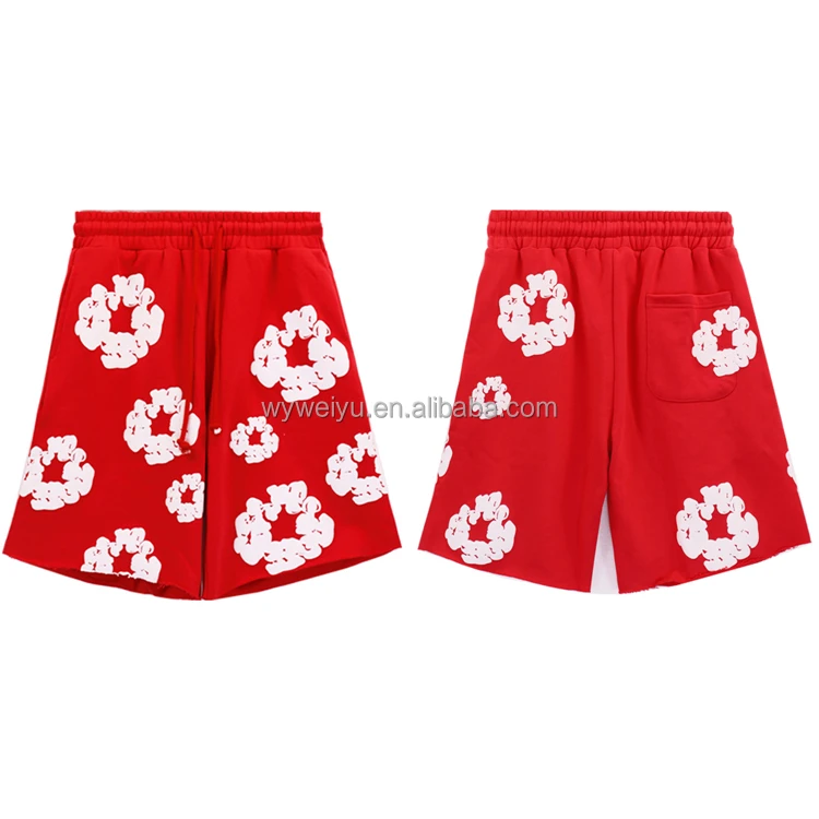 Wholesale Puff Tears Print Drawstring Shorts 100% Cotton Summer Men's ...