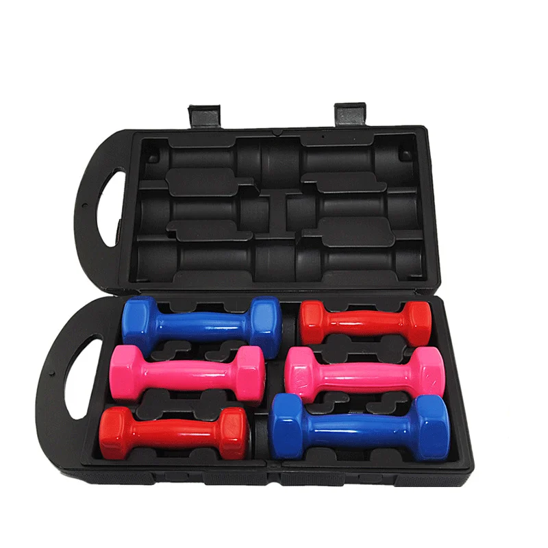 Mini Women Gym Home Fitness Exercise Colorful Dip Dumbbells Set With ...