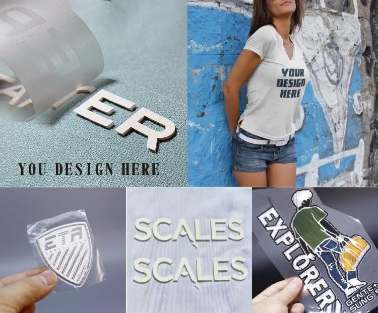 Custom Heat Press Logo 3d Plastisol Silicone Vinyl Uv Patches Sticker ...