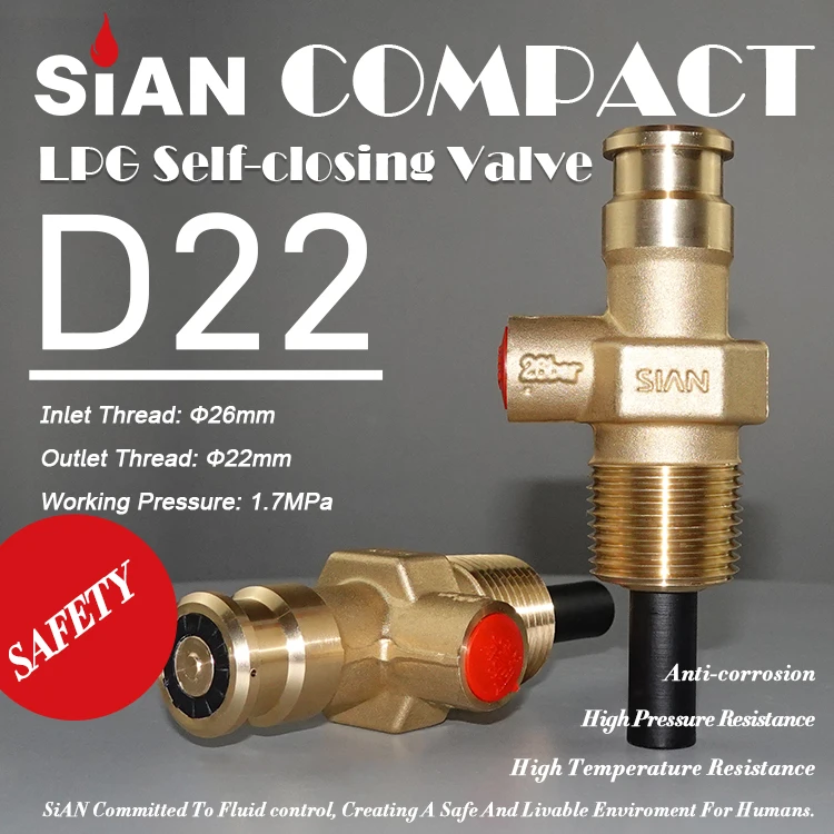 Sian Valve Manufacturer Liquid Petroleum Gas Compact Valve 22mm Lpg Gas ...