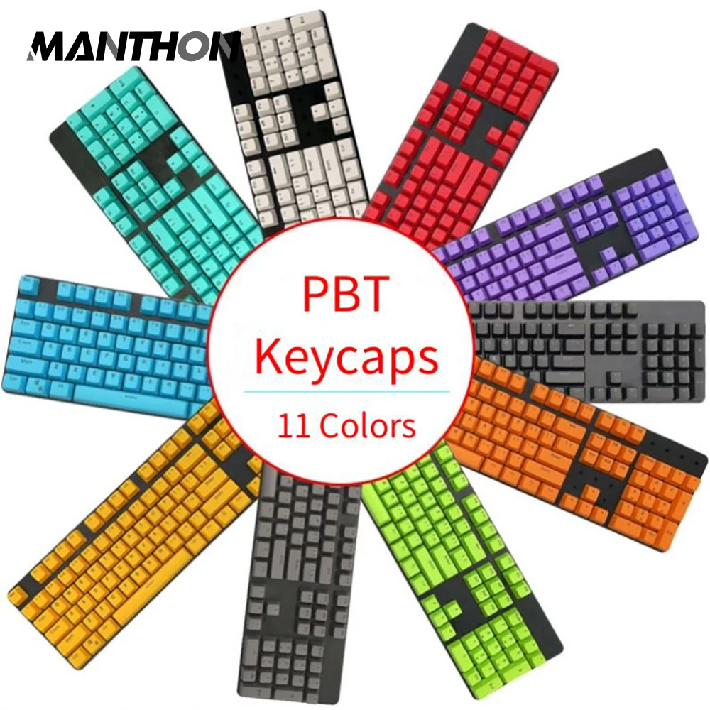 104 Key Keycap Double Color Injection Transparent Letters RGB Backlight ...