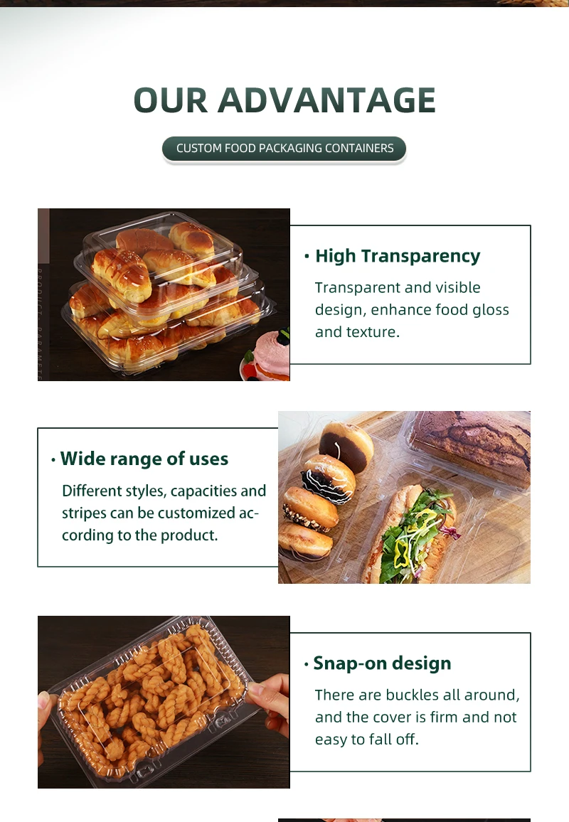 Custom Clear Plastic Clamshell Packaging 10 Inch Round Cake Box Round ...