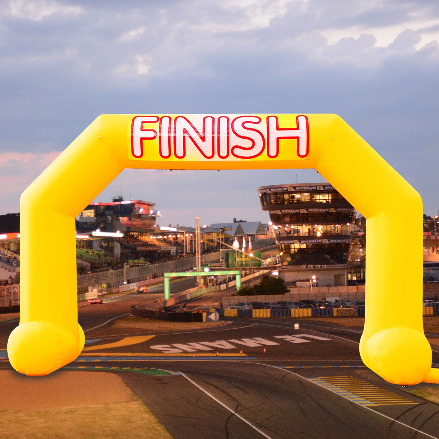 Sewinfla Yellow 20ft Inflatable Finish Start Line Custom Outdoor Giant ...