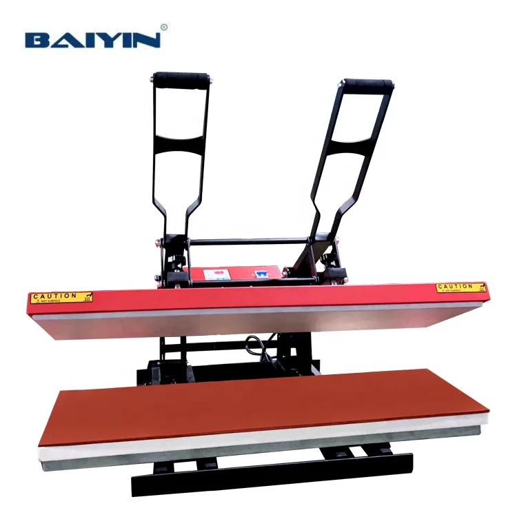 25*100cm big format clamshell heat press ribbon heat transfer machine ...