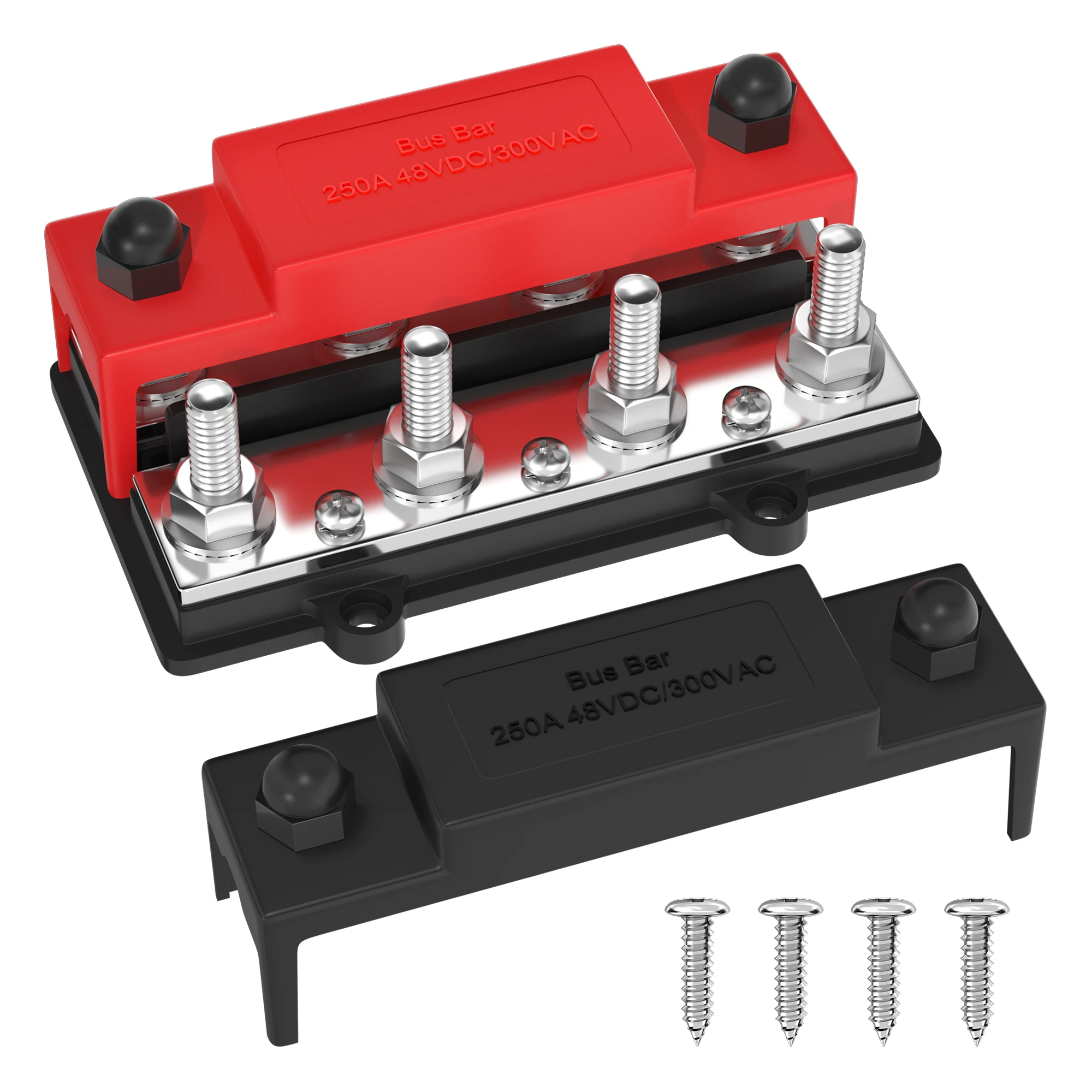 Heavy Duty M10 250a Bus bar Dual Power Terminal Busbar Block 3.5mm ...
