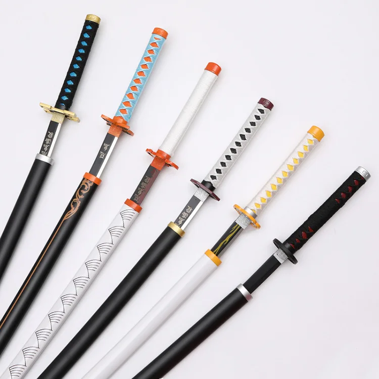 Cosplay Demon Slayer Metal Sword Large Size Anime Samurai Sword Alloy ...