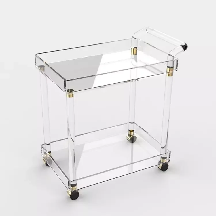 Acrylic Bar Cart - Multi-Functional, Eco-Friendly Furniture