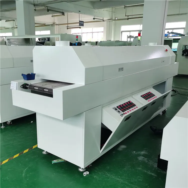 LED factory use 6 zones reflow soldering machine price SMT reflow oven ...