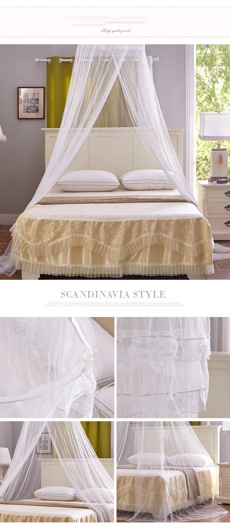 Luxury Ultra Large Circular Ceiling Dome Mosquito Net
