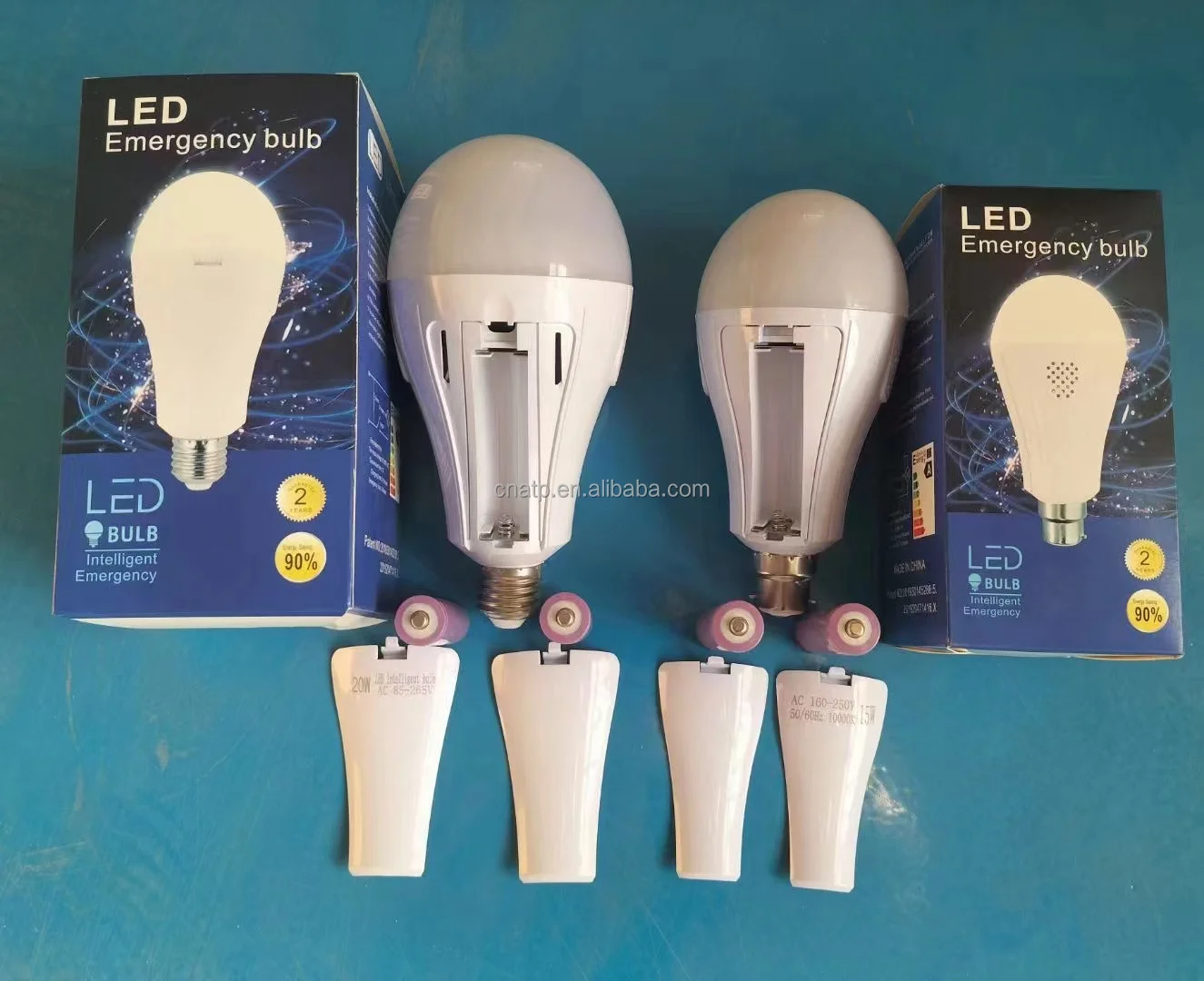 15W & 20W LED Emergency Household Lamp Dual Battery Rechargeable with ...