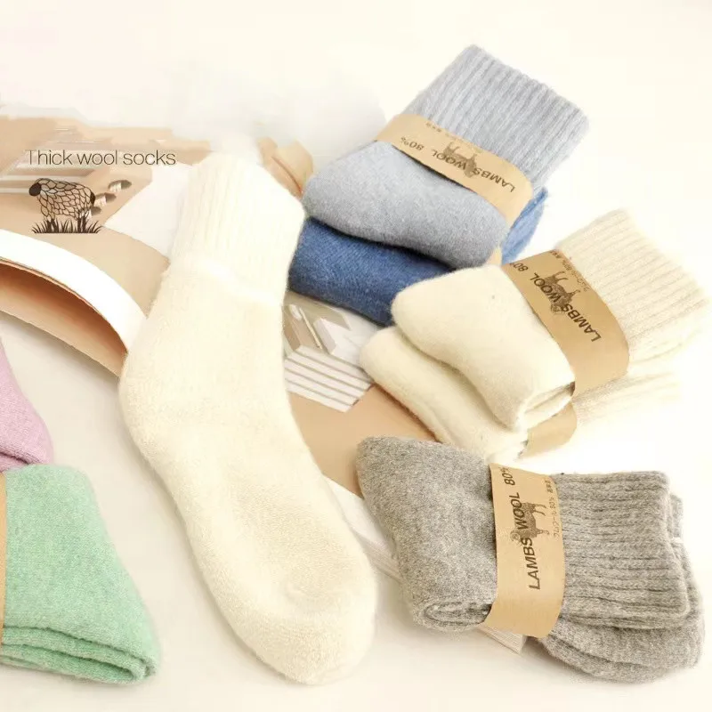 High quality soft cozy cashmere socks women thermal warm thick long ...