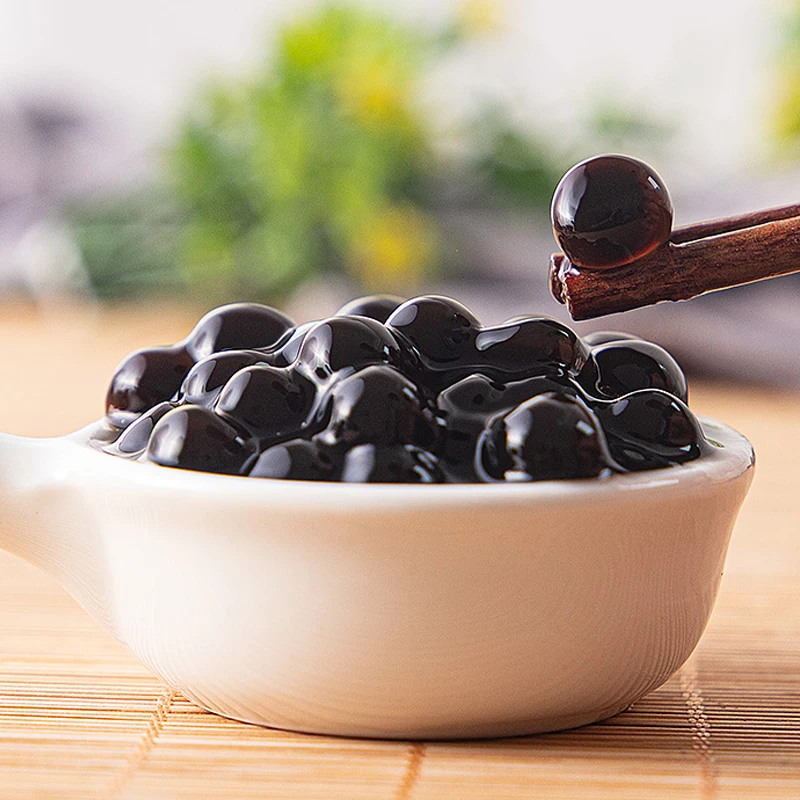 Fast Cook Bubble Tea Halal Dry 5 Min Raw Rainbow 1kg 3kg Ball Instant Black Boba Pearls Tapioca ...