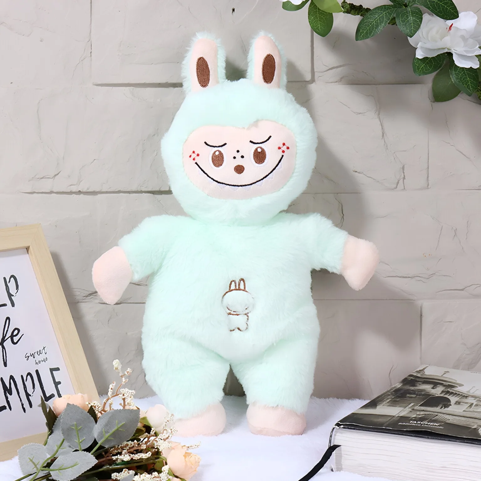 New Breathing Labubu Baby Animals Plush Toys Kids Sleeping Appease ...