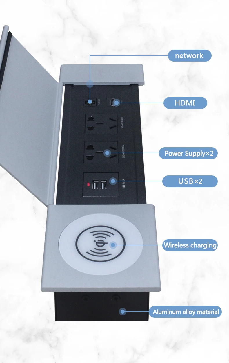 Furniture Hidden Recessed Desktop Power Outlet Office Tabletop ...