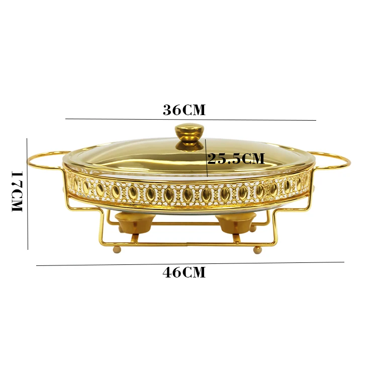 3L Stainless Steel Chafer Dishes Buffet Set Oval Shape