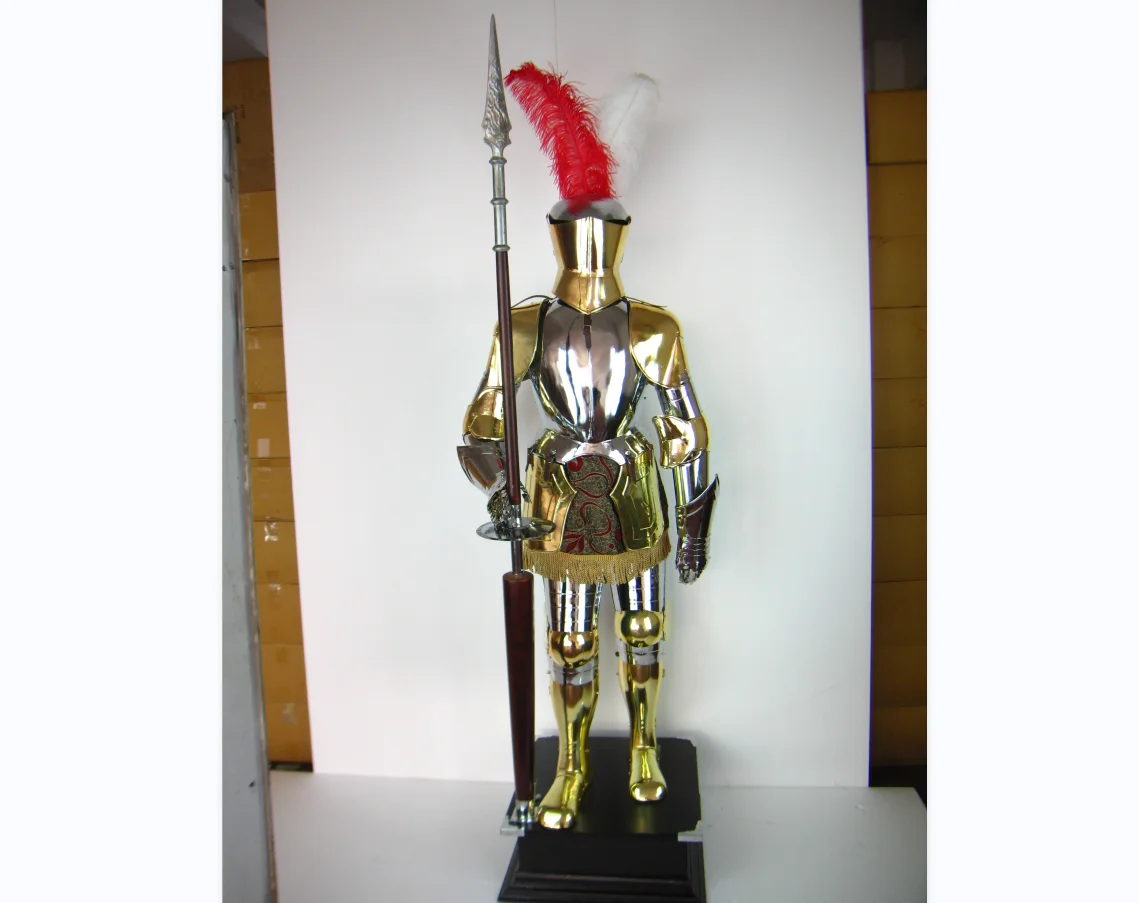 15th Century Medieval Knight Full Suit of Armor on Stand