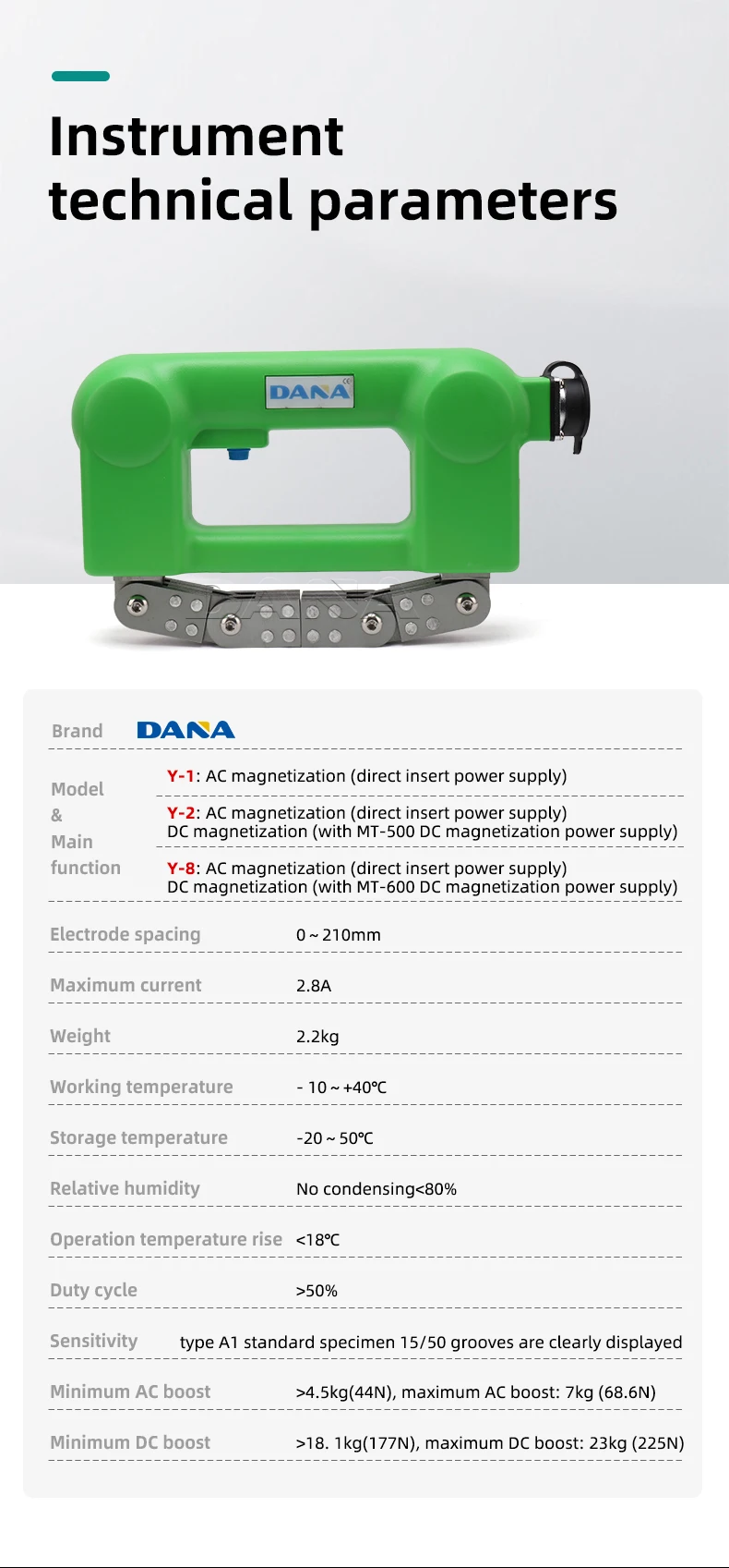 Y-2 AC&DC Magnetic Yoke Flaw Detector - Industrial Metal Testing