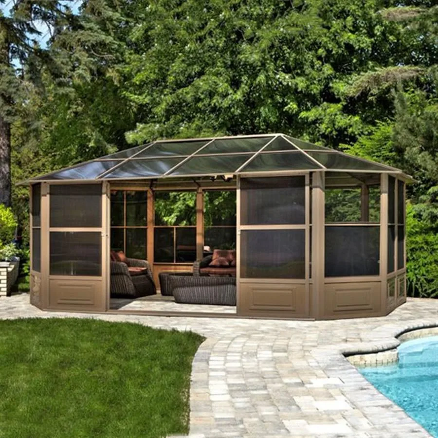 Modern Outdoor Free Standing Sunroom Prefab Solarium Conservatory Flat ...