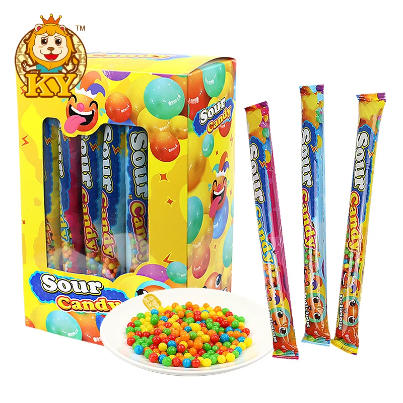 Wholesale custom fruit flavor sour puffed hard candy chewy tablet candy ...