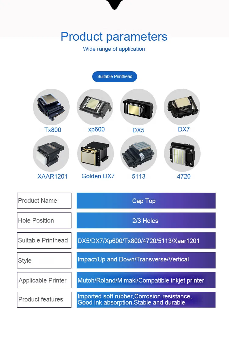 Dx5 Dx7 Cap Top for Witcolor/ Dx5 Solvent Ink Suction/ Dx5 Solvent ...