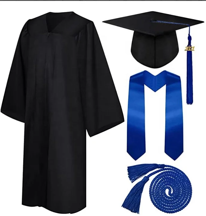 Black Graduation Cap and Gown for School Customized High Quality ...