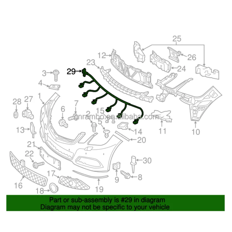 OEM 2125405610 Front Parking Sensor Wiring Harness for Mercedes-Benz E ...
