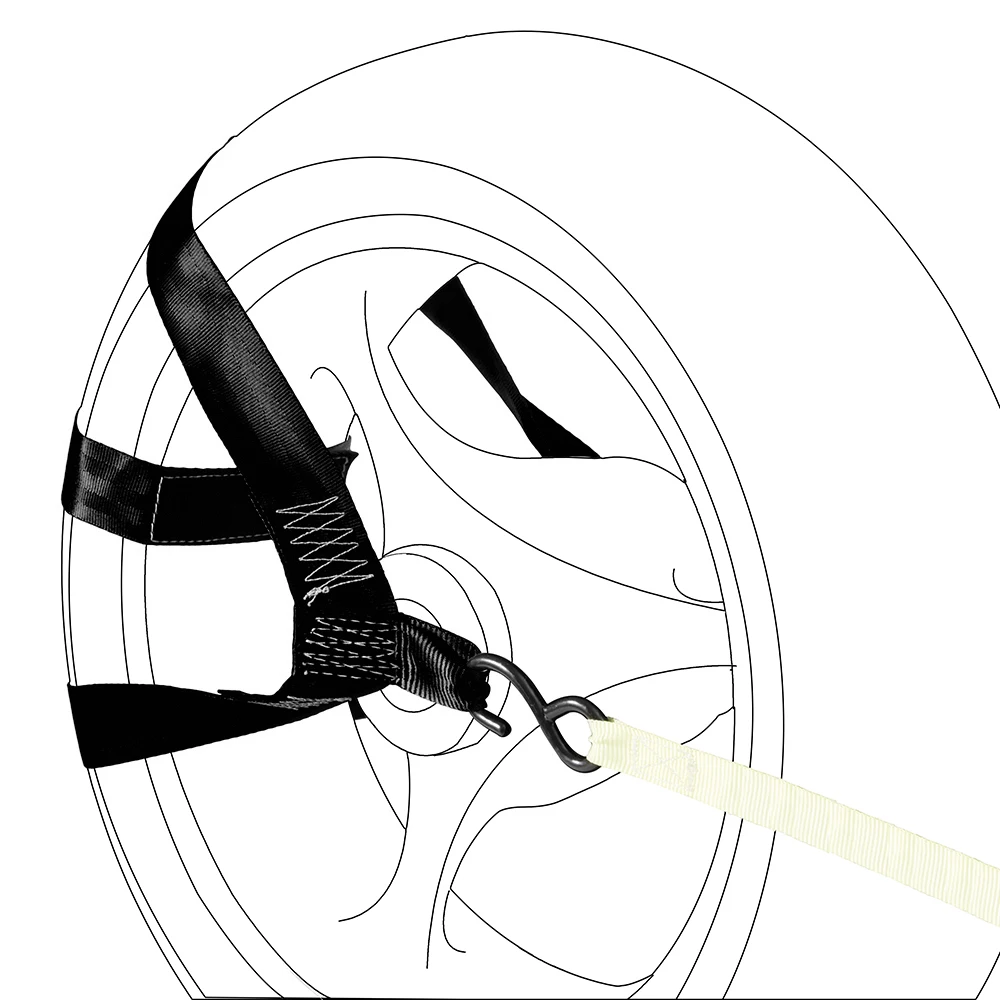 Black Motorcycle Transport Rear Wheel Motorcycle Tie Down Strap - Buy ...