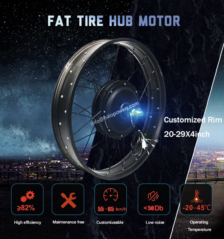 2000w Fat Bike Electric Hub Motor Kit - High Speed Power