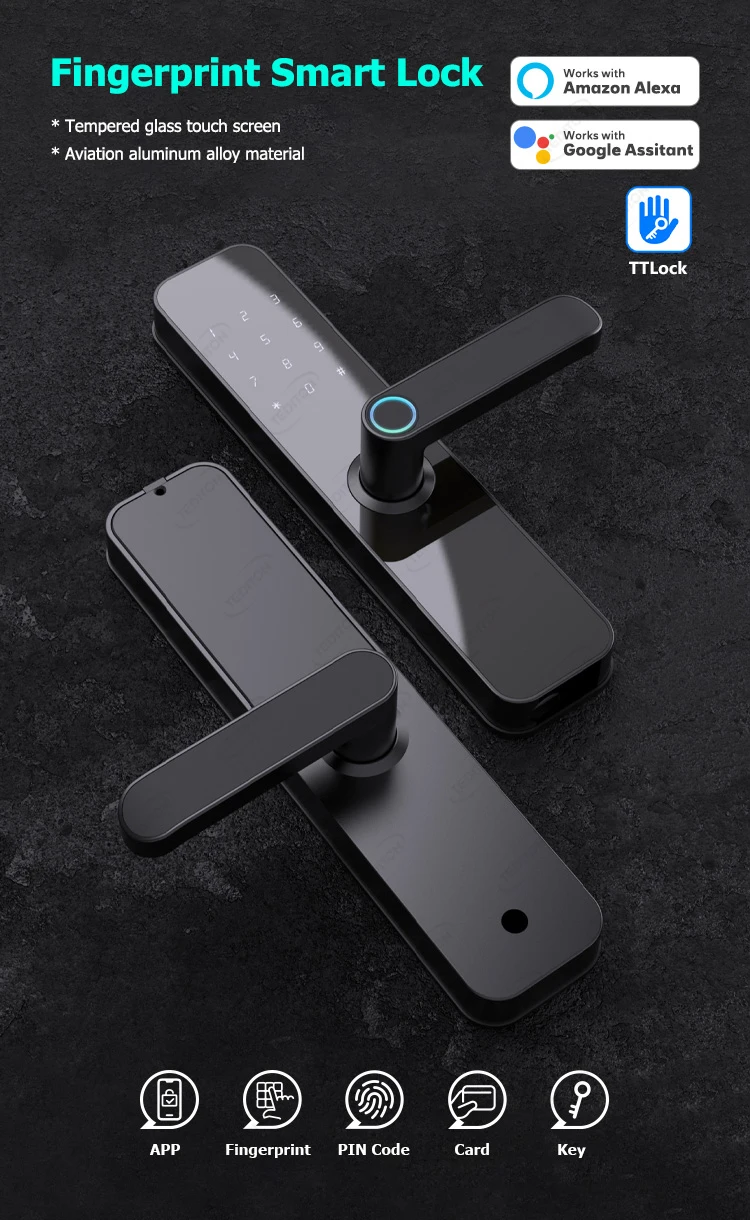 Tediton Smart TTlock App WiFi Intelligent Digital Smart Door Lock With Fingerprint| Alibaba.com