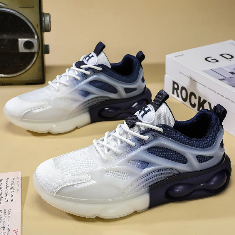 Men's Shoes New Mesh Breathable Popcorn Bottom Running Fashionable ...