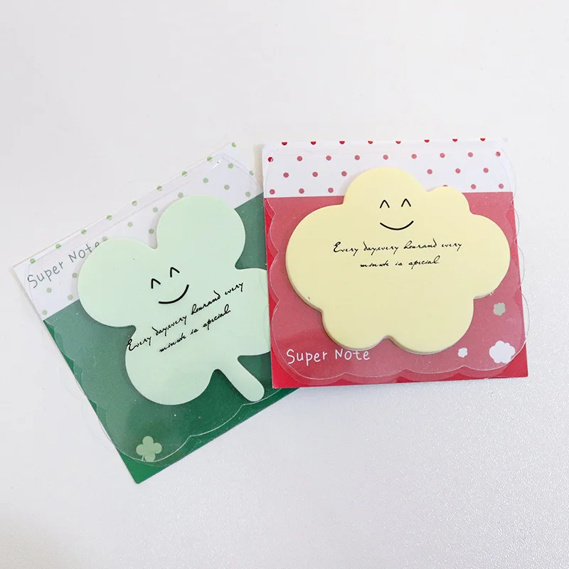 Creative 30-Page Self-Adhesive Memo Pads Fluorescent Colors Kawaii ...