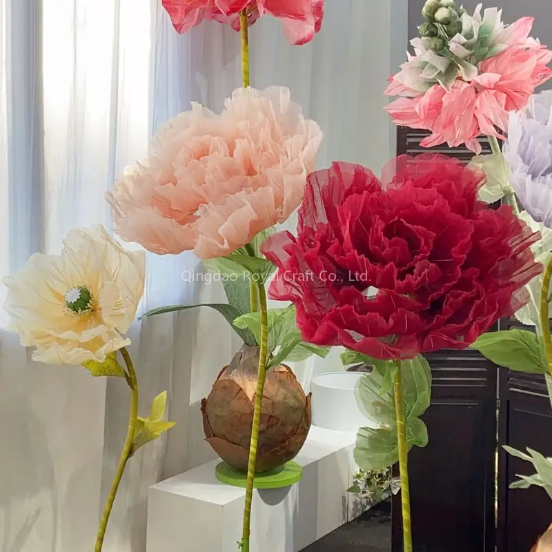 Giant Electromechanical Opening Closing Mechanical Artificial Flower ...