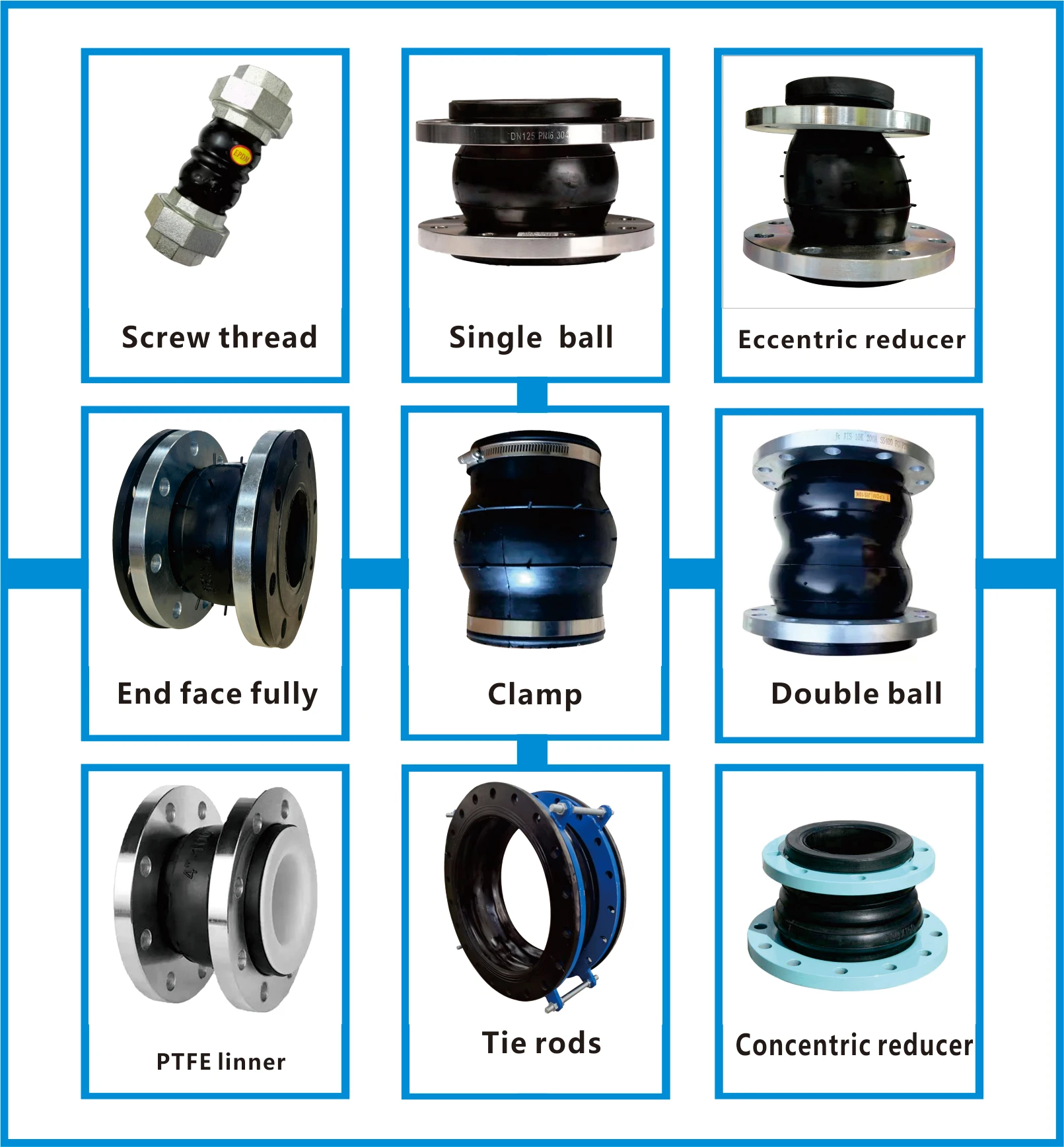 Eccentric Reducer Flexible Rubber Coupling Expansion Joint Flexible ...