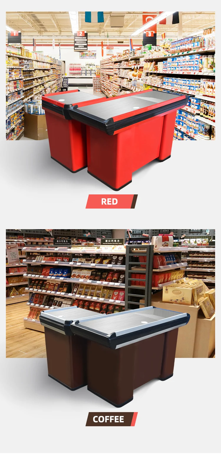 Custom Supermarket Grocery Store Cashier Modern Checkout Counters - Buy ...